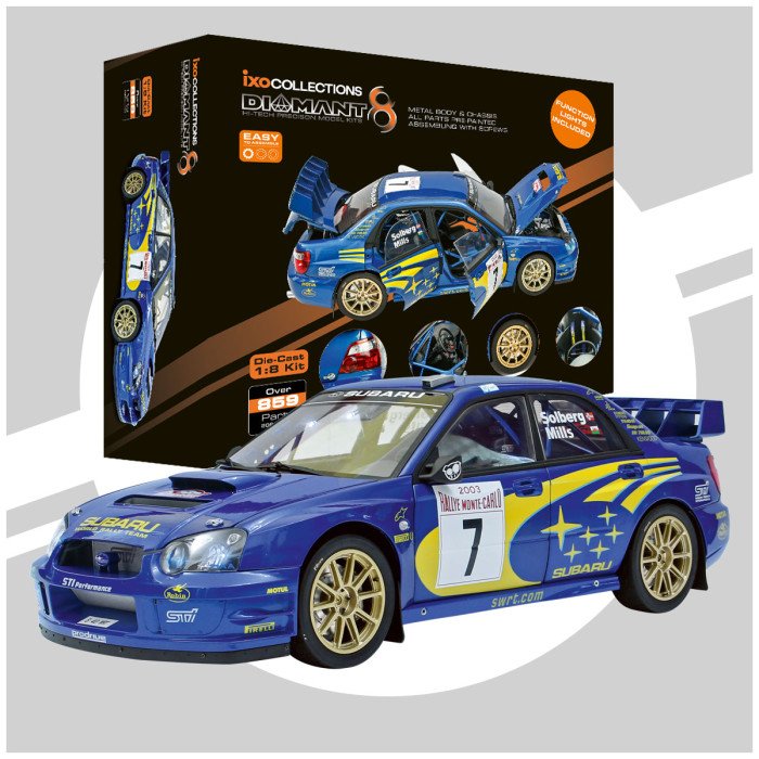 IXO 1/8 Auto-Modellbausatz Subaru Impreza WRC (2003) - www.autographm ...