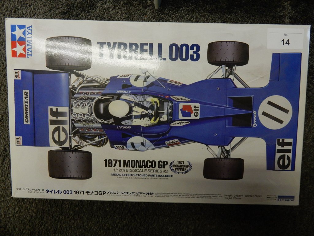 Customer sale: Car model kit 1/12 Tamiya Tyrrell 003 1971 Monaco GP