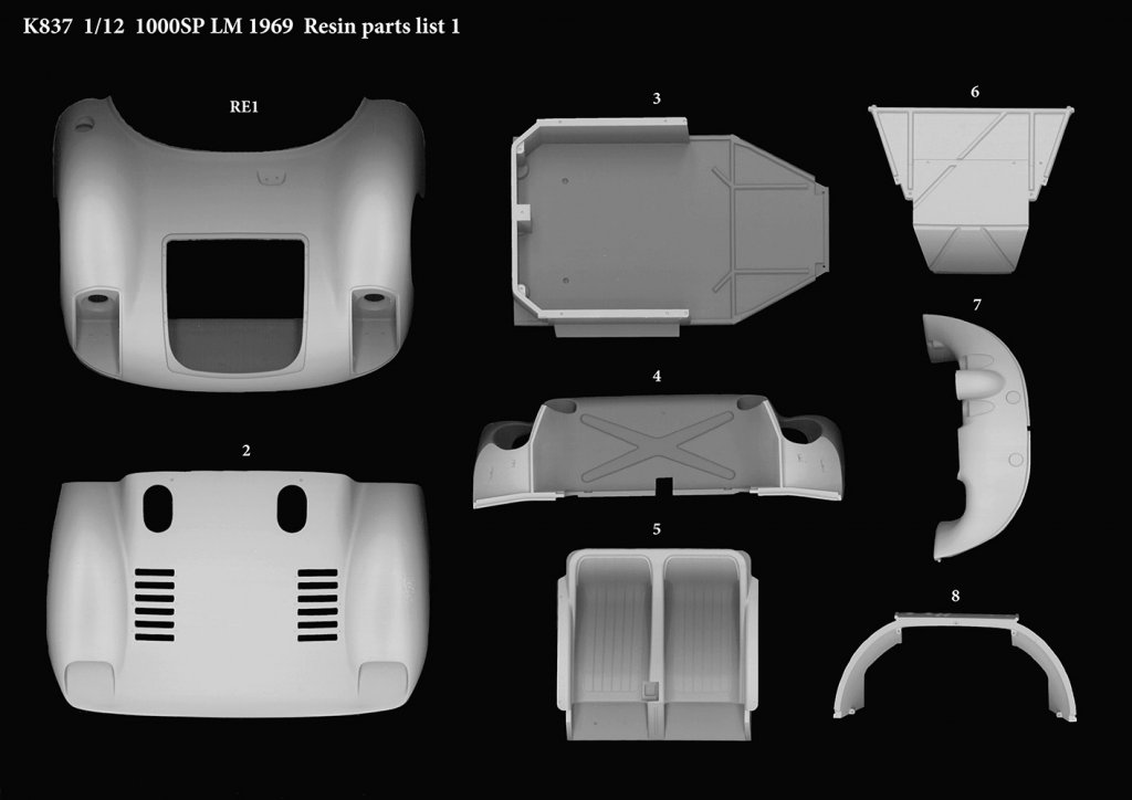 Model Factory Hiro 1/12 car model kit K837 Abarth 1000 SP LM 1969 - w, 636,00