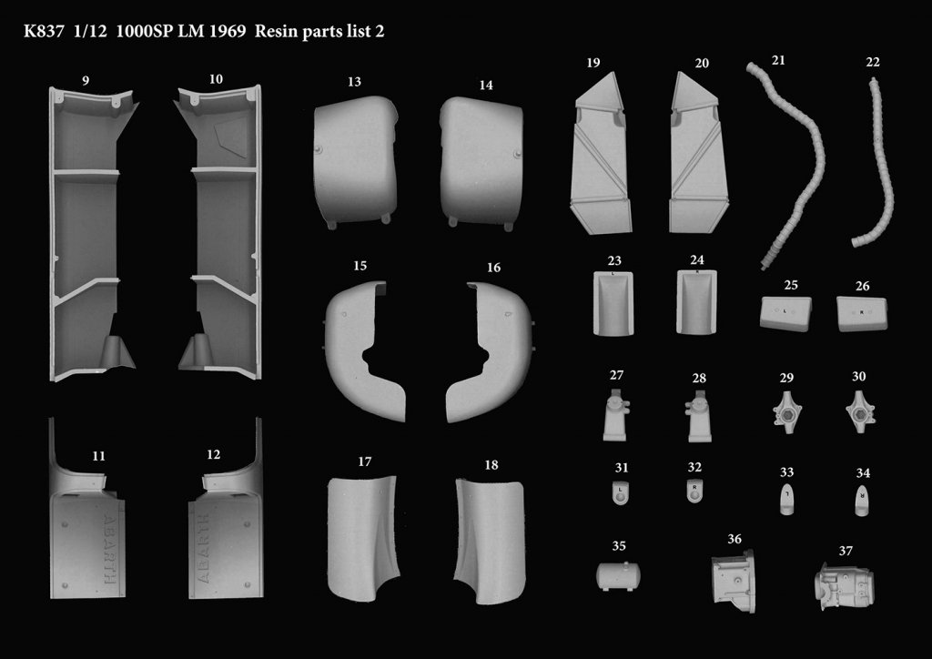 Model Factory Hiro 1/12 car model kit K837 Abarth 1000 SP LM 1969 - w, 636,00