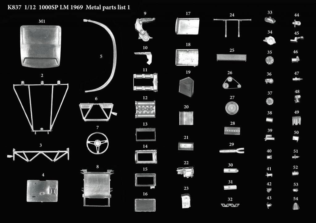 Model Factory Hiro 1/12 Automodellbausatz K837 Abarth 1000 SP LM 1969 ...