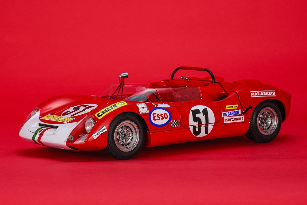 Model Factory Hiro 1/12 Automodellbausatz K837 Abarth 1000 SP LM 1969 ...